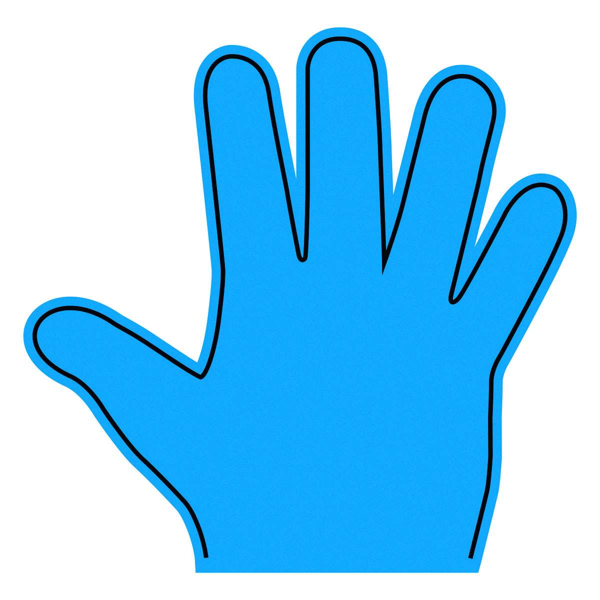 Winkehand aus Schaumstoff HIGH FIVE - Farbe: Blau, Fracht: Luftfracht ...