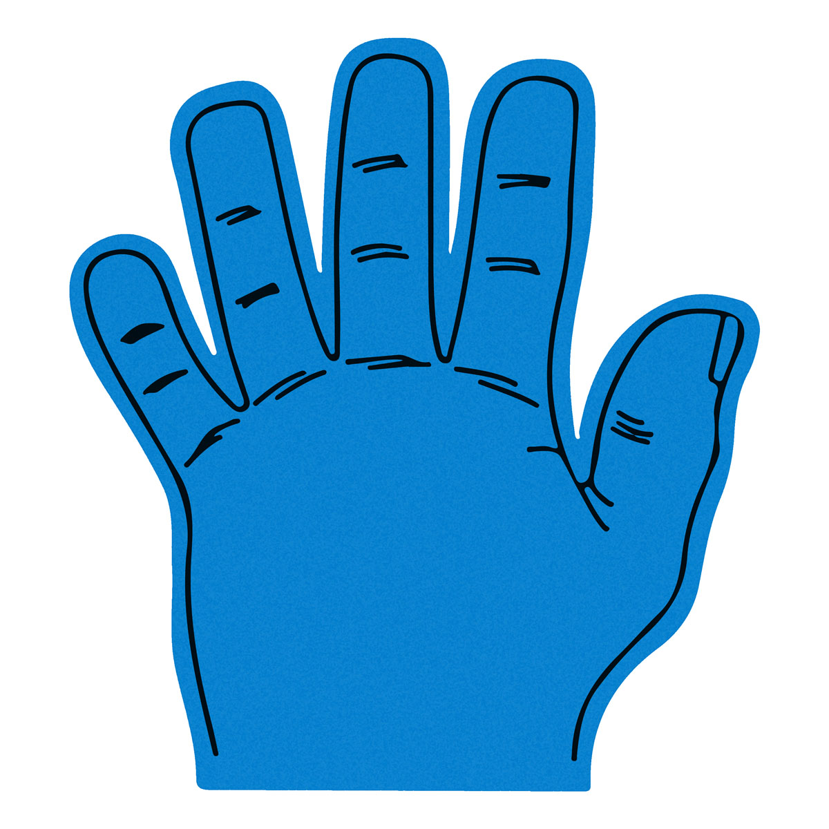 Winkehand aus Schaumstoff HIGH FIVE II - Farbe: Blau, Fracht ...