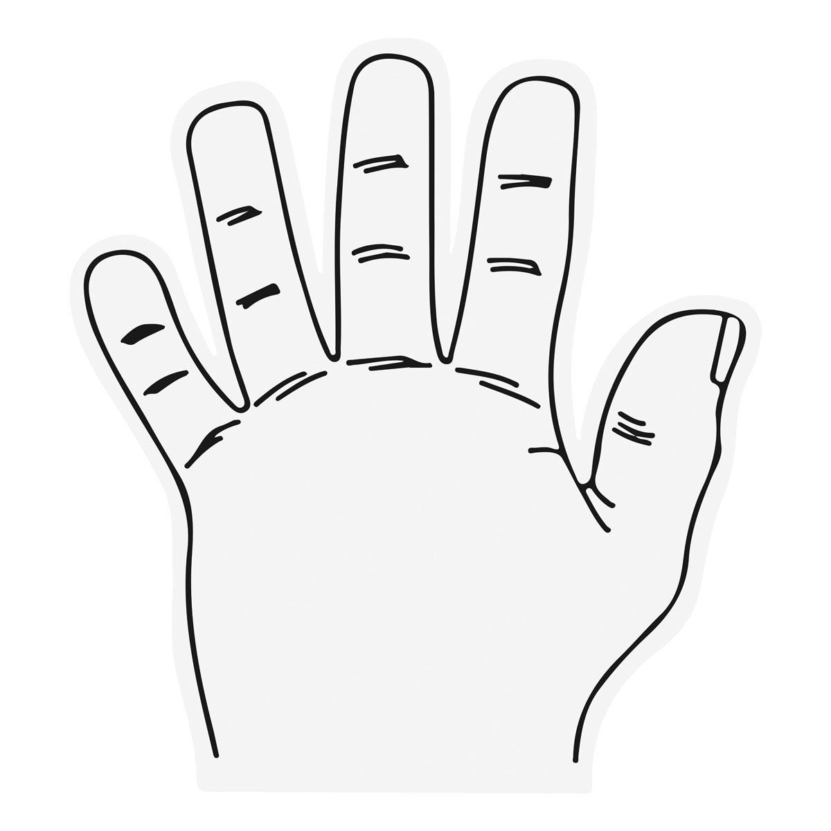 Winkehand aus Schaumstoff HIGH FIVE II - Farbe: Weiß, Fracht ...