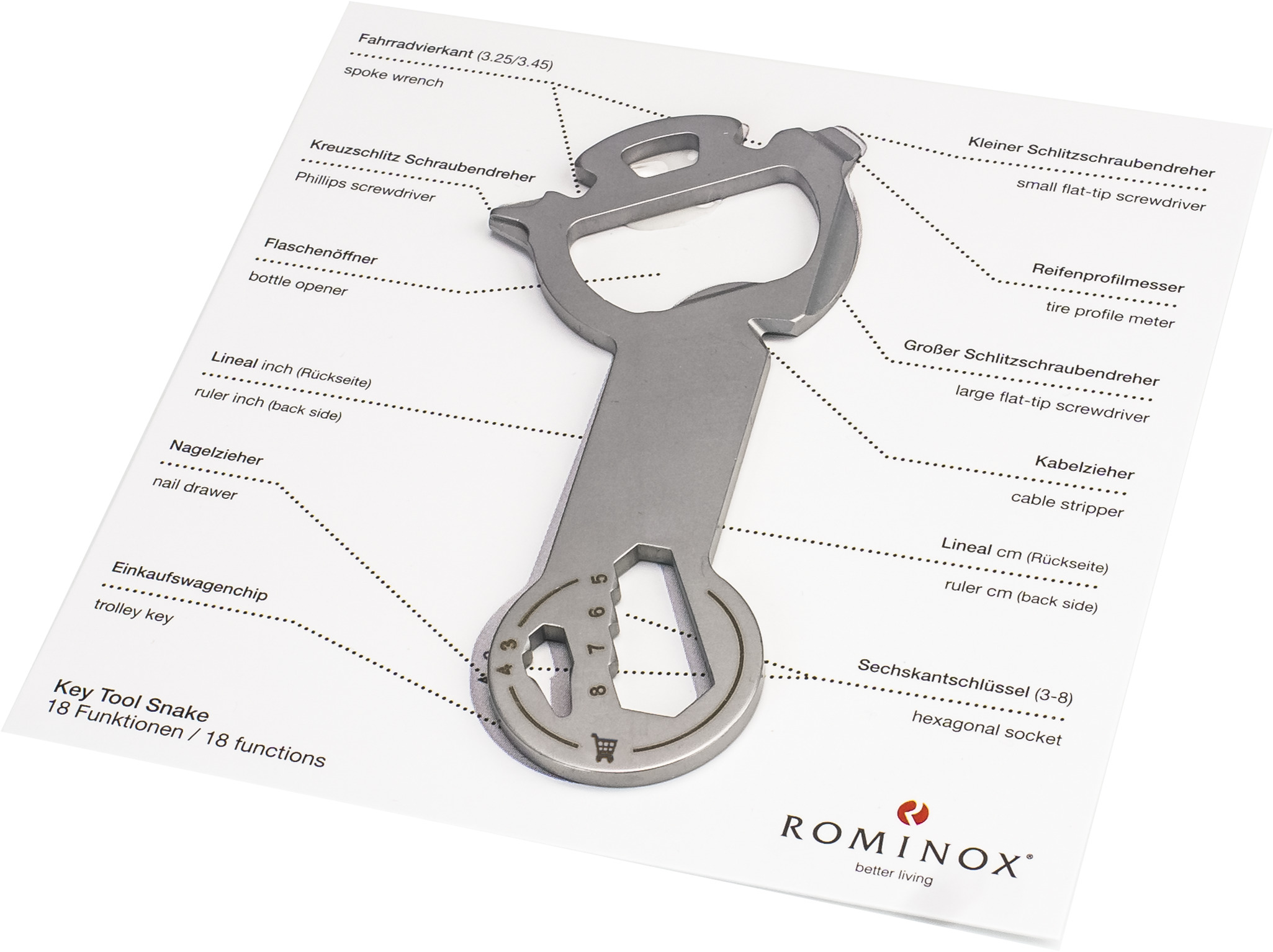 ROMINOX® Key Tool // Snake - 18 Funktionen als Werbemittel im Online ...