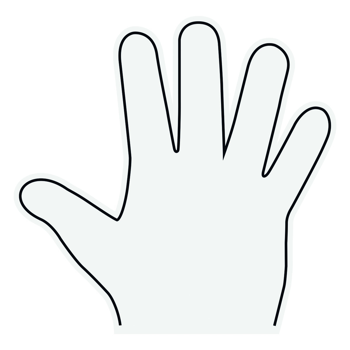 Winkehand aus Schaumstoff HIGH FIVE - Farbe: Weiß, Fracht: Luftfracht ...