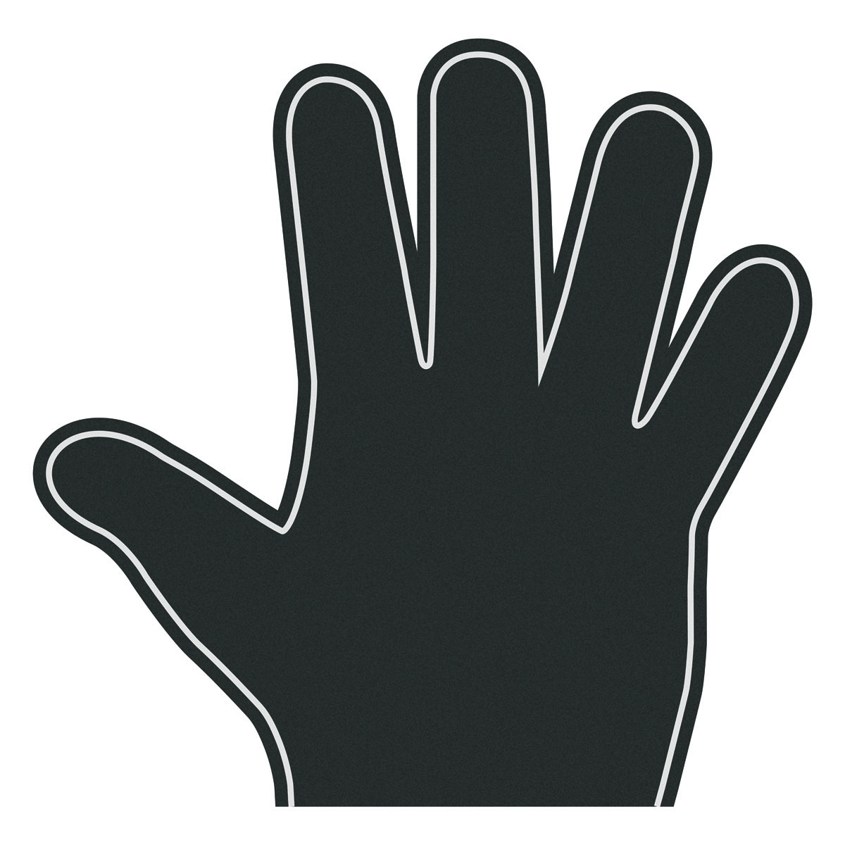 Winkehand aus Schaumstoff HIGH FIVE - Farbe: Schwarz, Fracht ...